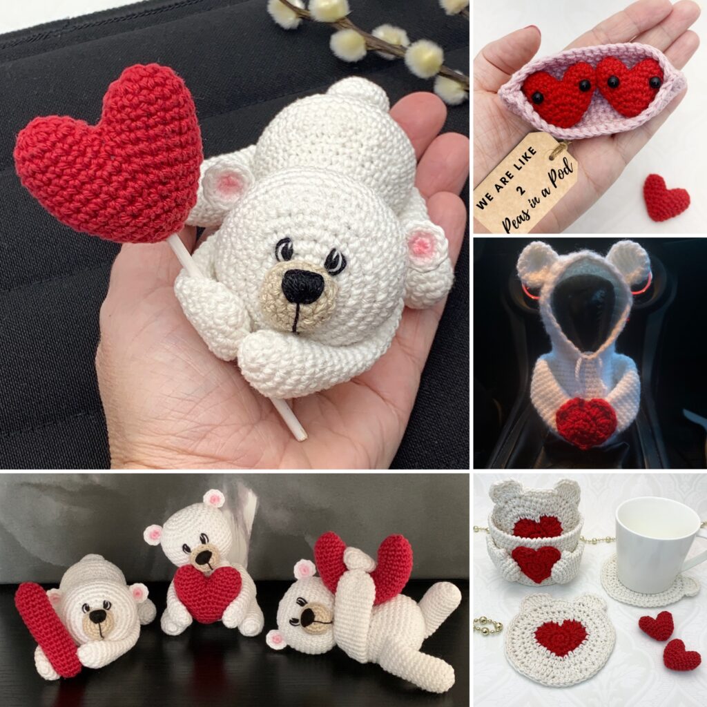 Valentines Crochet Pattern Bundle - Ellenkantarellen.com