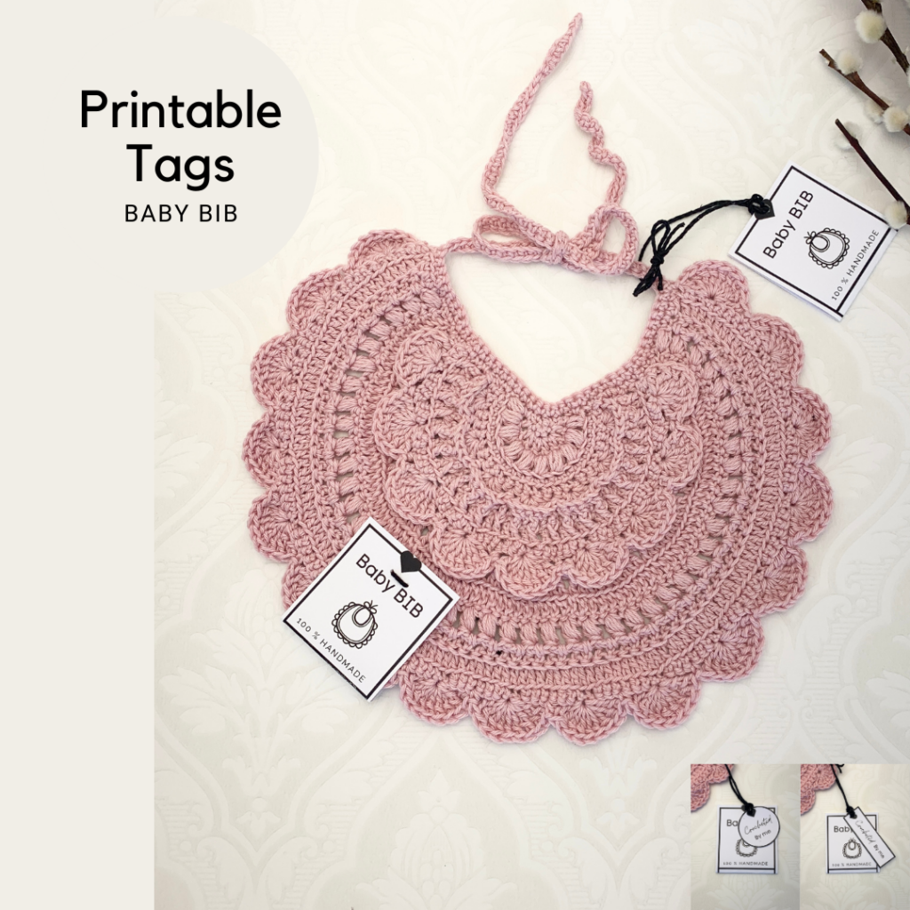 Printable Tags for Baby BIB + Bonus skinny Tags - Ellenkantarellen.com