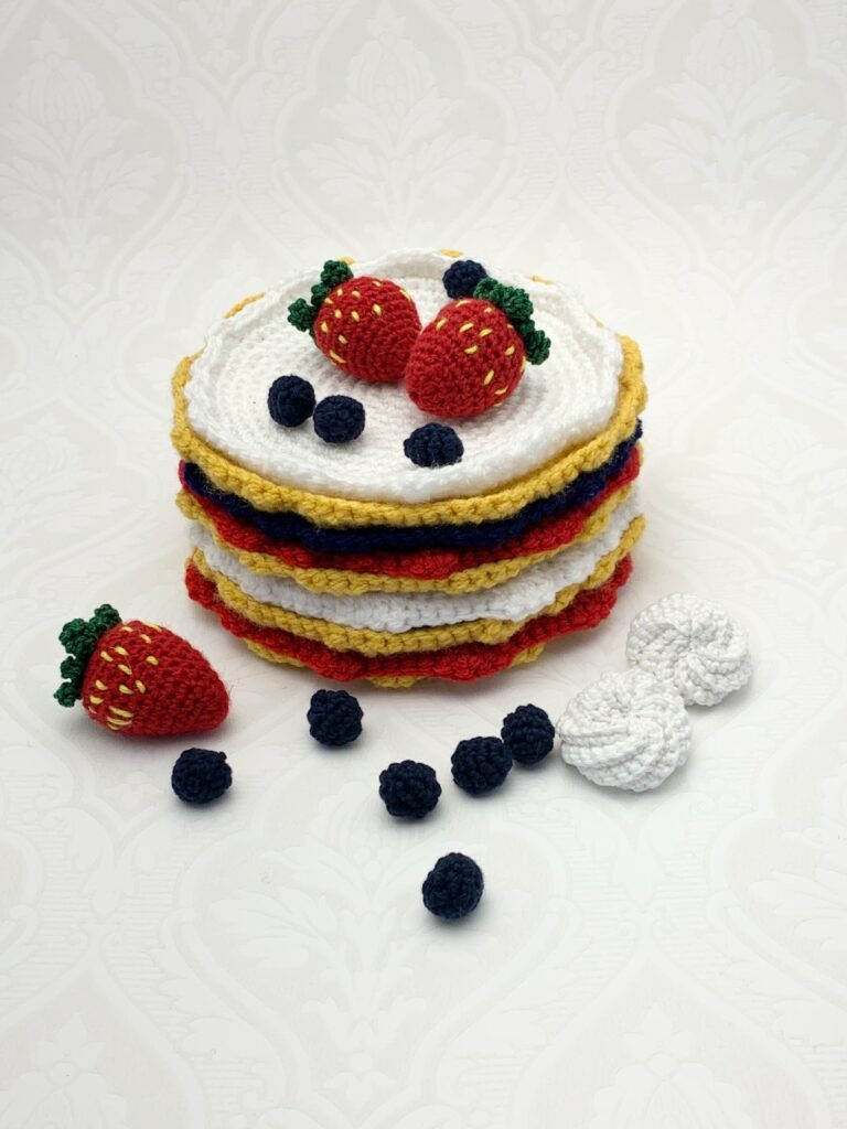 Pancake cake crochet pattern - Ellenkantarellen.com