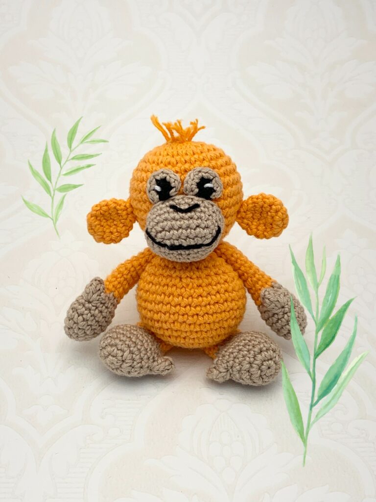 Orangutan baby crochet pattern - Ellenkantarellen.com
