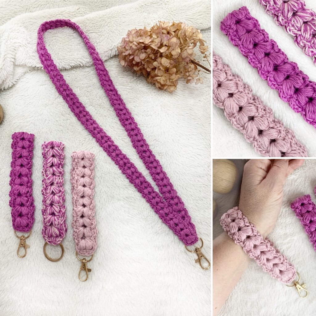 2 in1 Lanyard and Wristlet Poppy Crochet Pattern - Ellenkantarellen.com