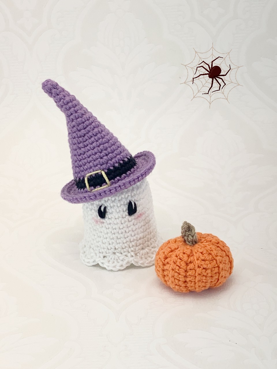 Mini ghost & pumpkin pattern - Ellenkantarellen.com