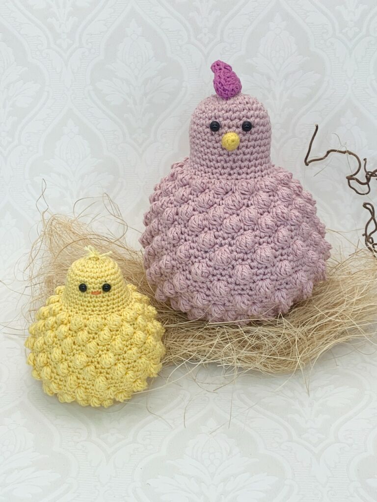 Bobble Chickens crochet pattern - Ellenkantarellen.com