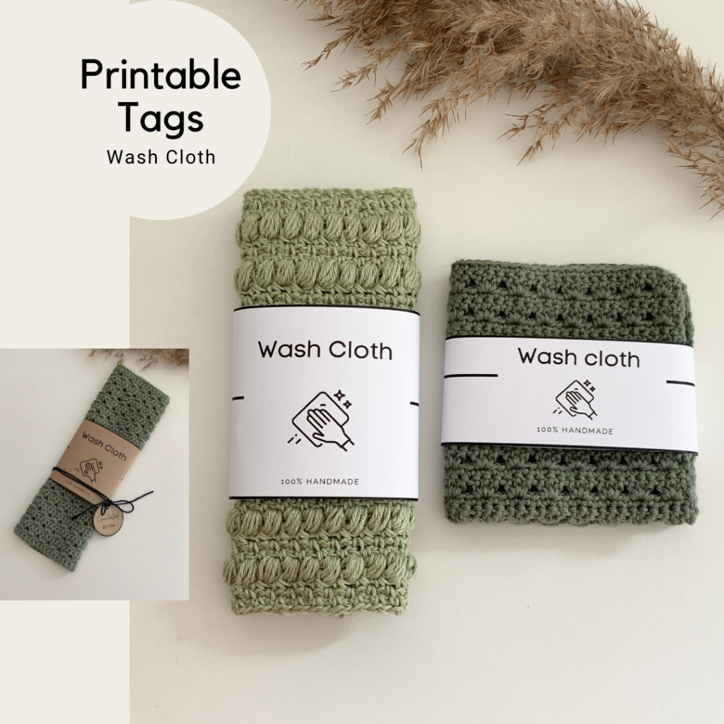 Printable Tags for Wash Cloth & Bonus skinny Tags - Ellenkantarellen.com