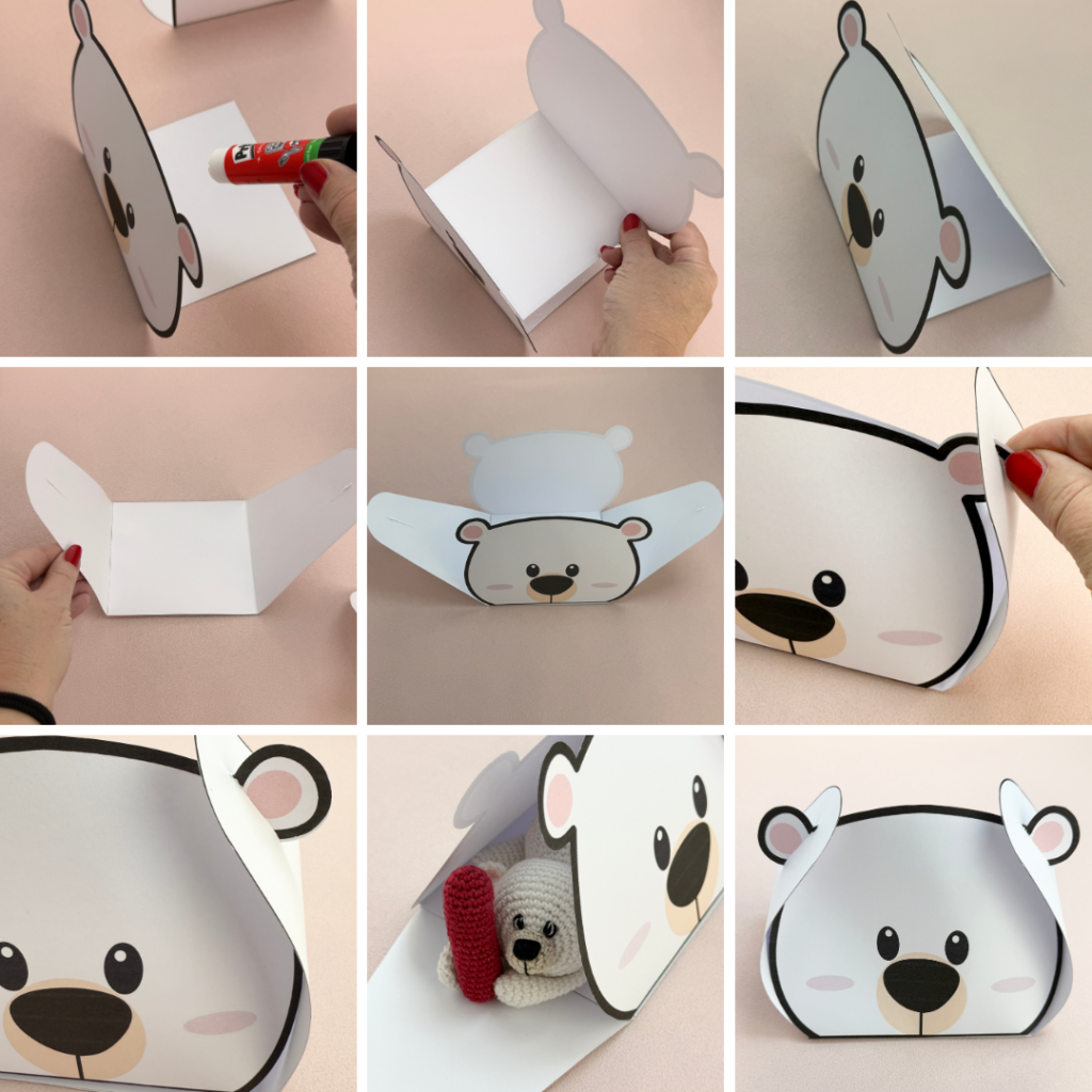 Super cute Bear gift box templates - Ellenkantarellen.com