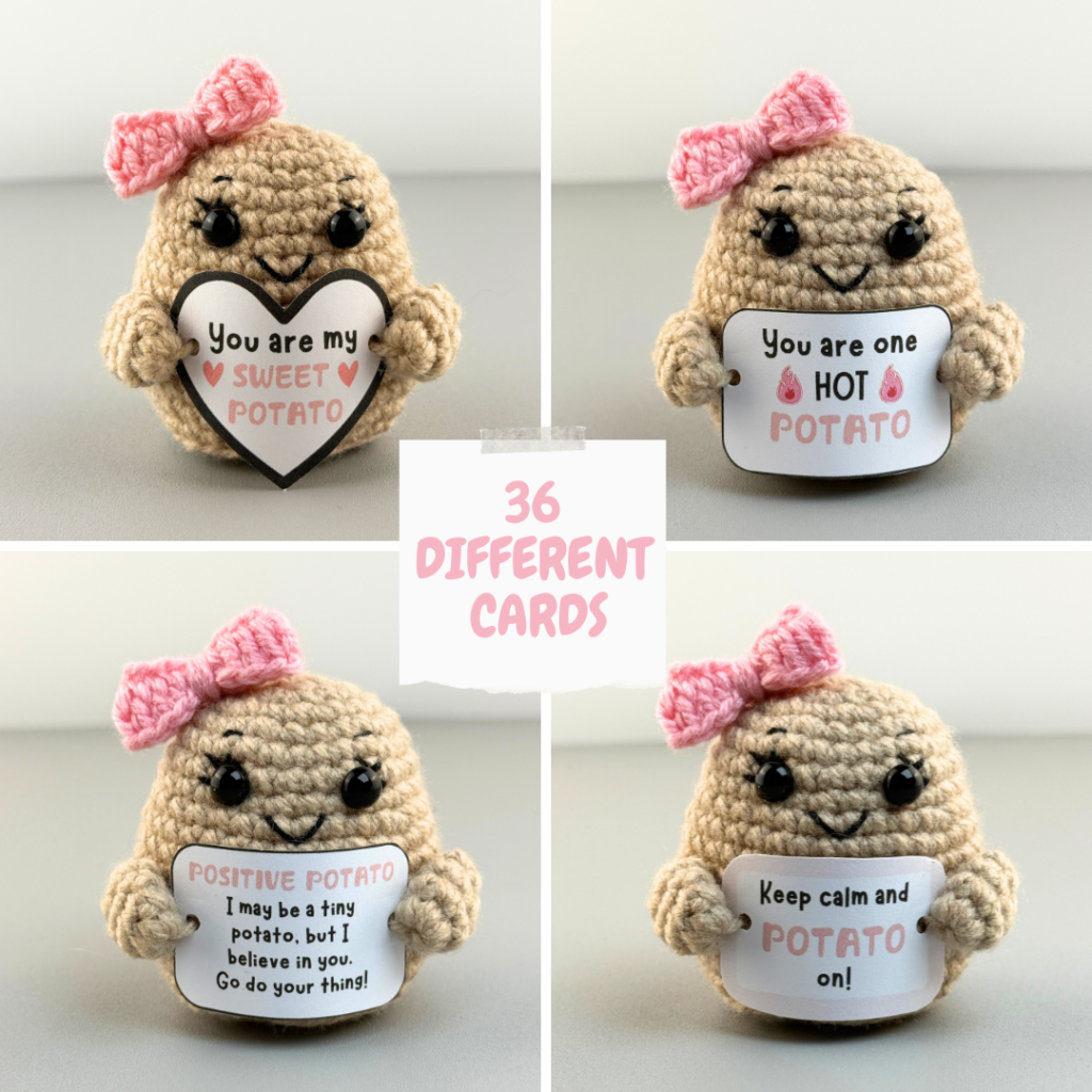 Lovely Potato crochet pattern + 36 Printable signs - Ellenkantarellen.com