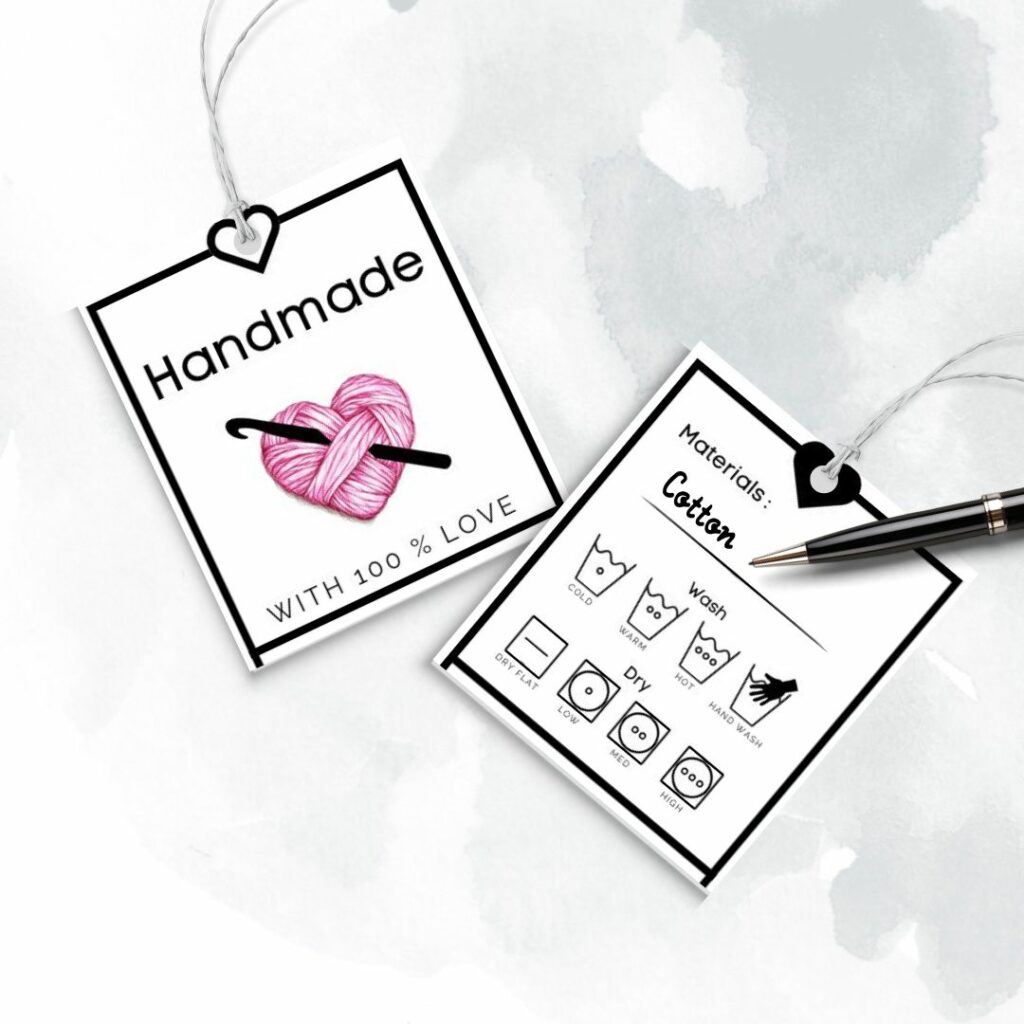 22 Printable Handmade Crochet gift Tags - Ellenkantarellen.com